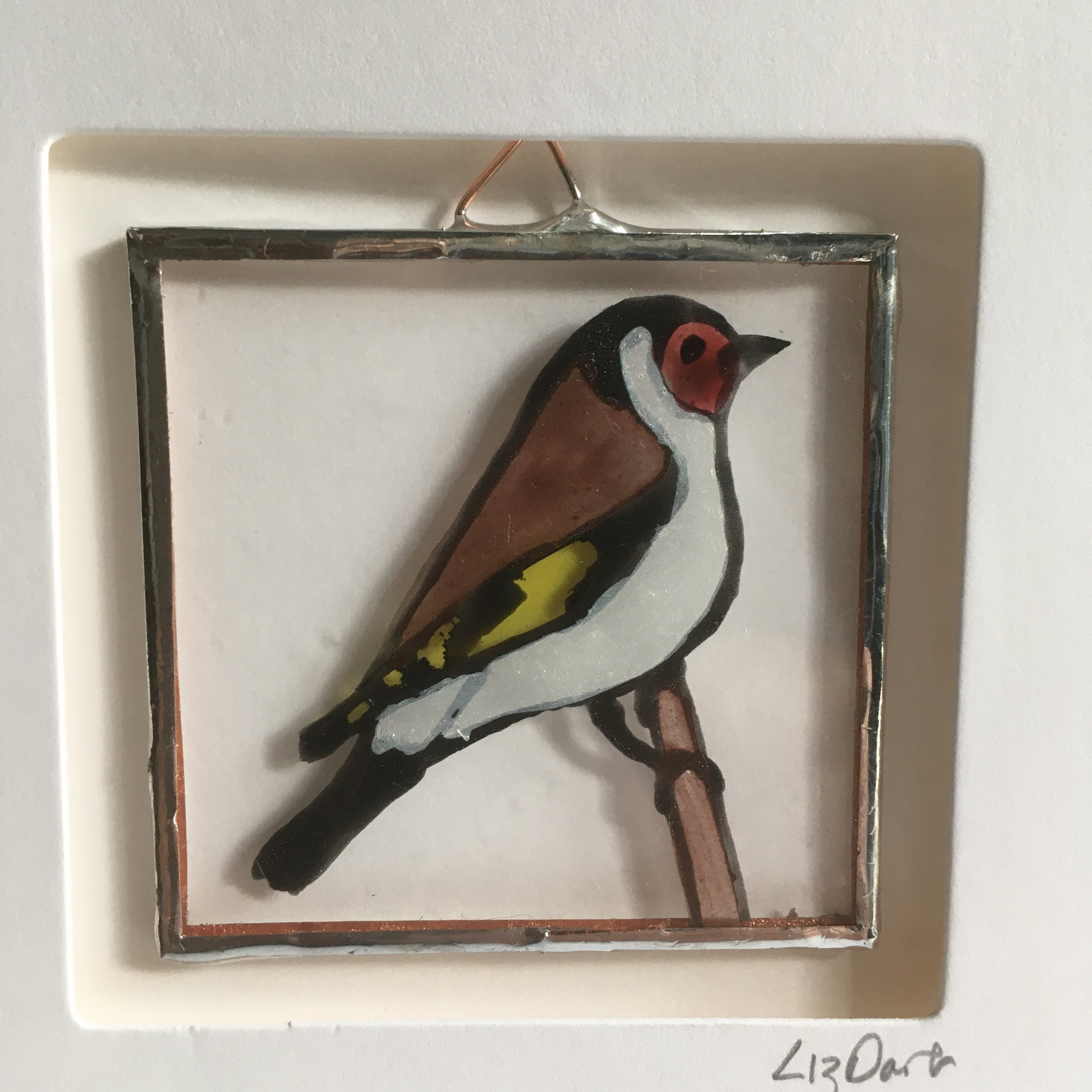 Stained Glass Goldfinch Card | Etsy UK