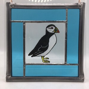 Puffin Stained Glass Panel - Etsy