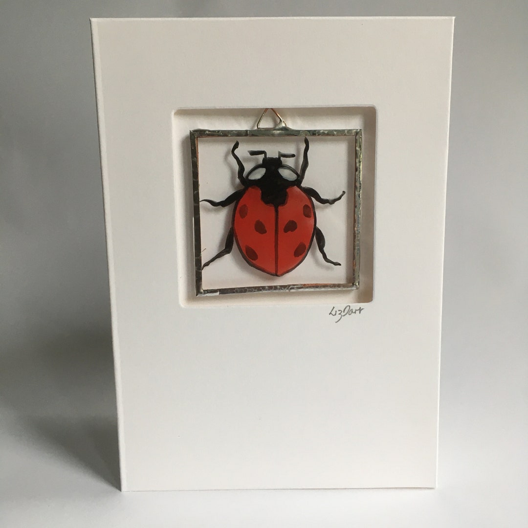Ladybird Card With Detachable Stained Glass Hanging - Etsy
