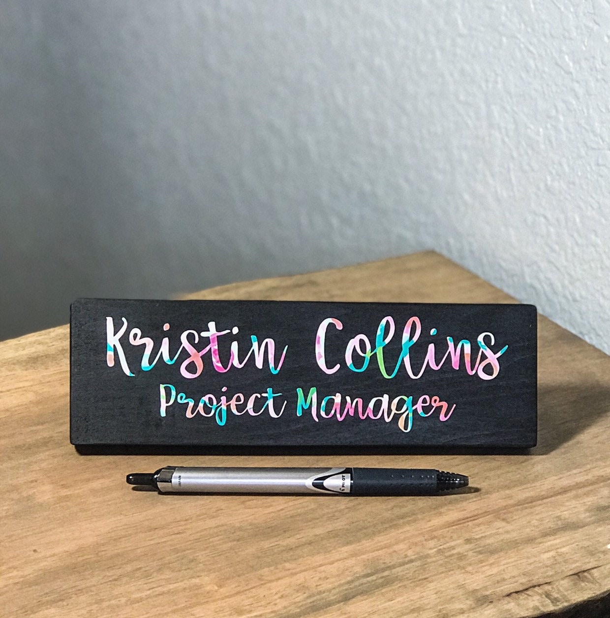 Handmade Wood Desk Name Plate Custom - Etsy