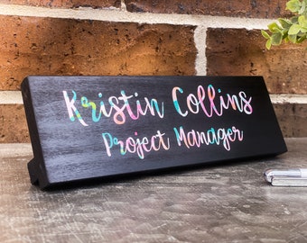 Desk Name Plate, 3D, Multi-color, Custom Made, Desk Accessories, Office ...