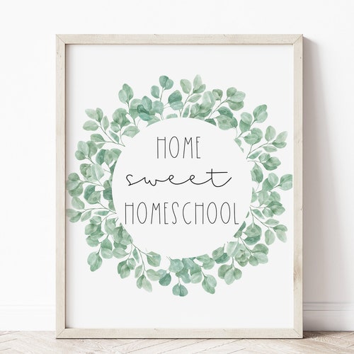 Personalized Home Sweet Homeschool PRINTABLE Wall Art - Etsy