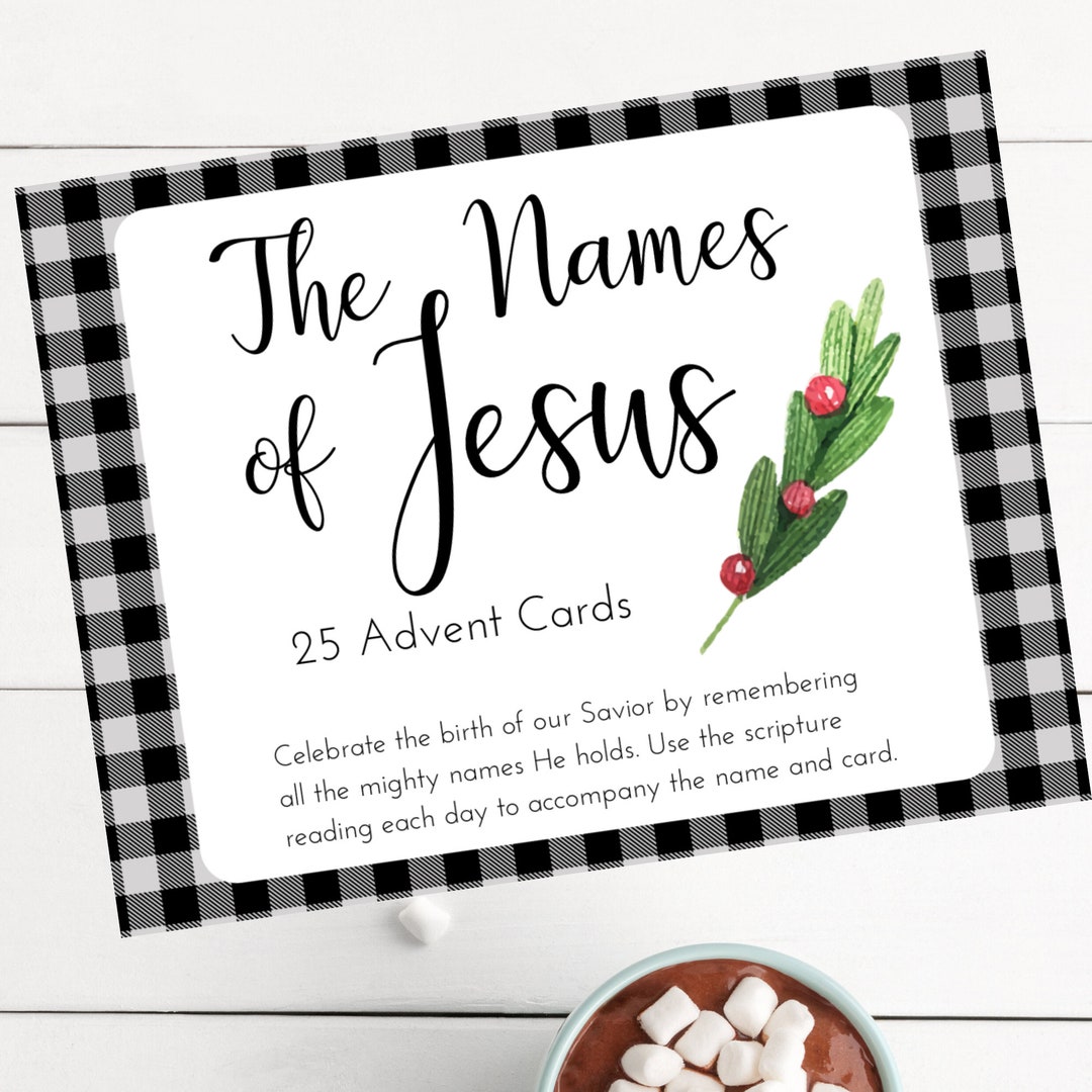 Advent Names of Jesus Cards, Advent Calendar for Kids Activities ...