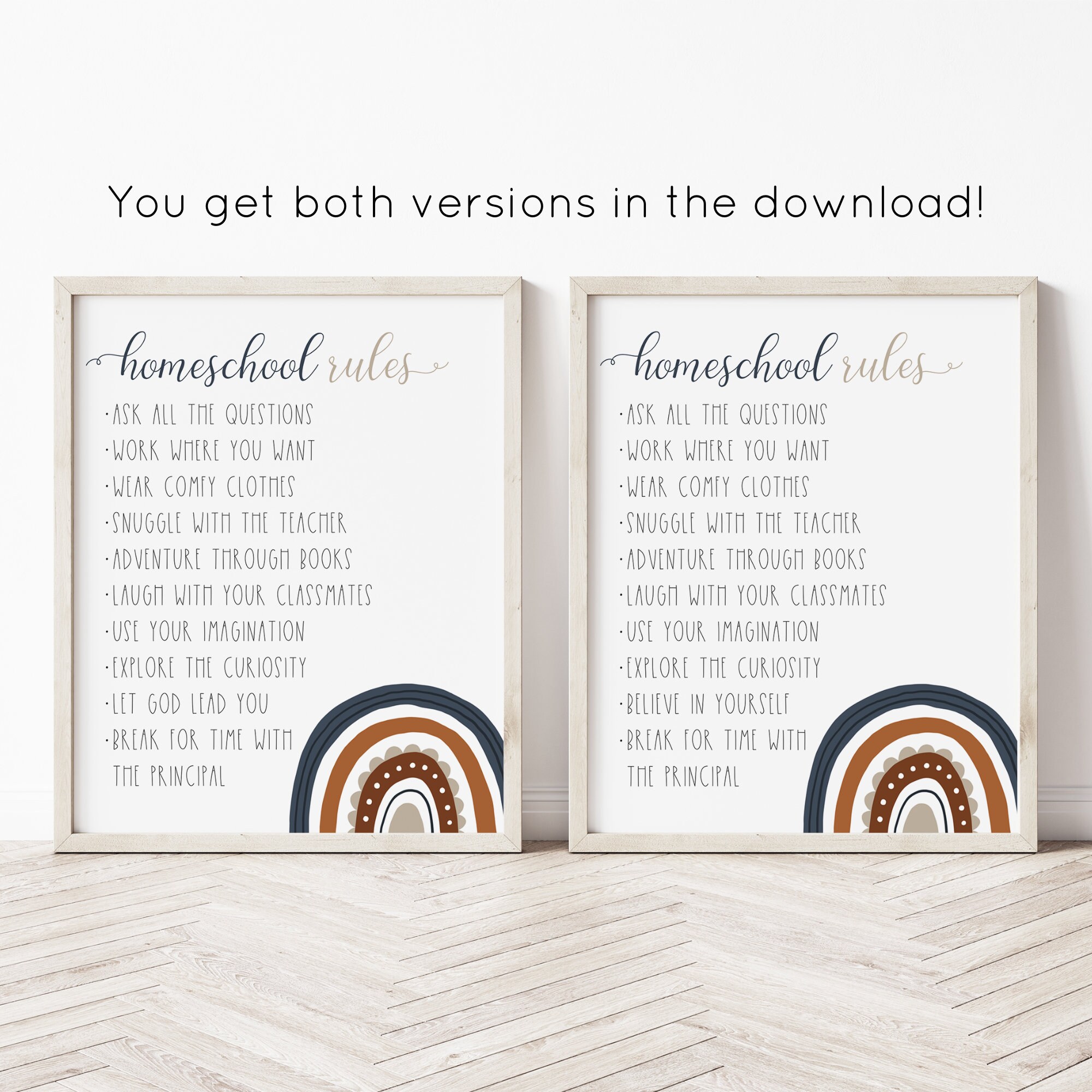 Homeschool Rules Homeschool Room Decor Homeschool Wall Art - Etsy