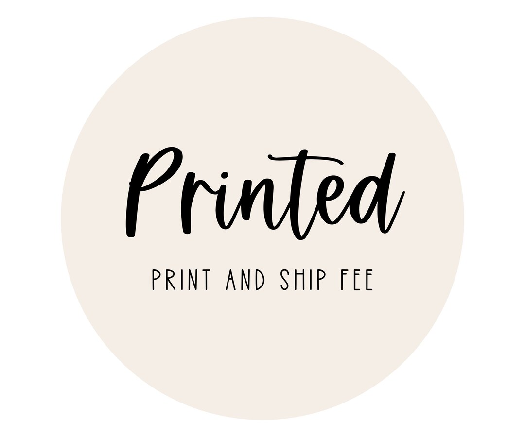 Print and Ship Fee for Digital Files - Etsy
