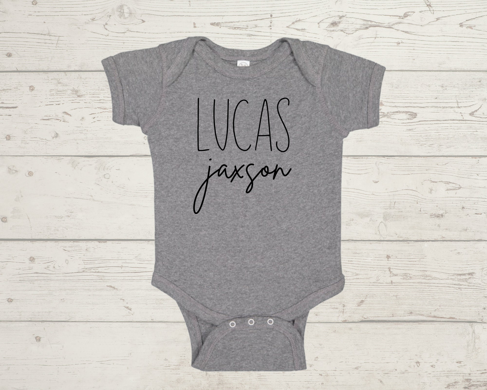 Personalized Baby Boy First & Middle Name Onesie Custom Baby - Etsy