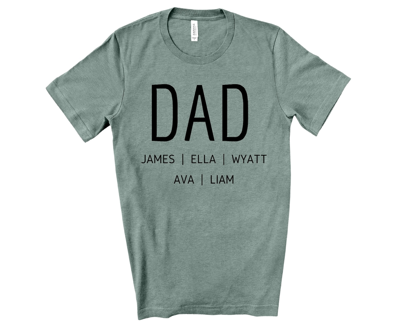 Personalized Dad Shirt with Kid's Names Custom Dad Shirt | Etsy