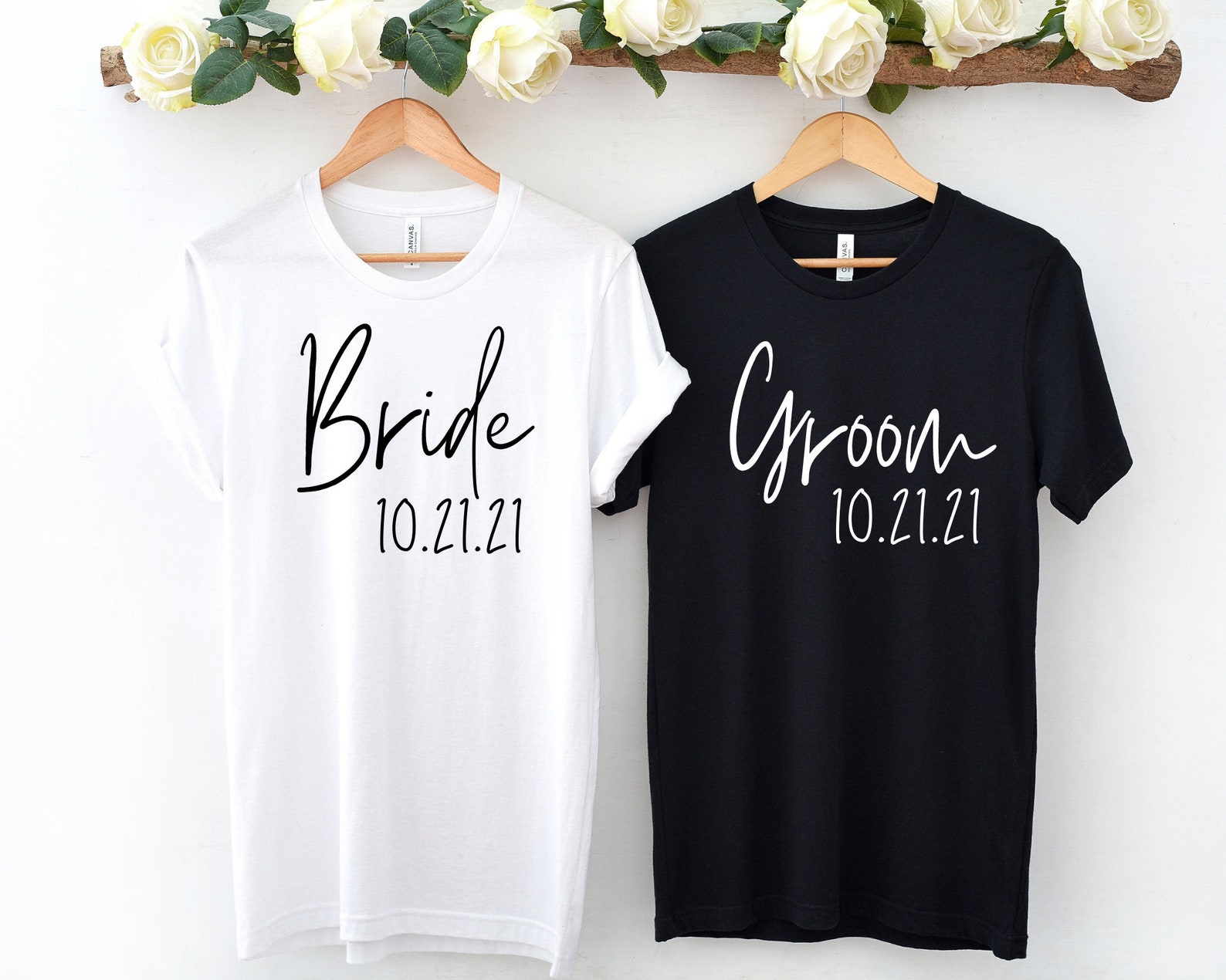 Bride And Groom Shirtscustom Bride Groom Shirt Sethoneymoon Etsy
