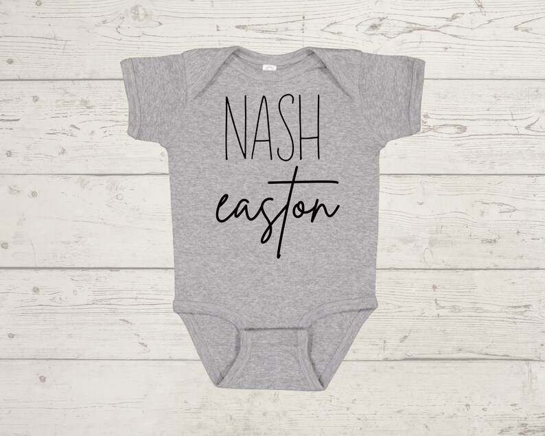 Personalized Baby Boy First & Middle Name Onesie Custom Baby - Etsy