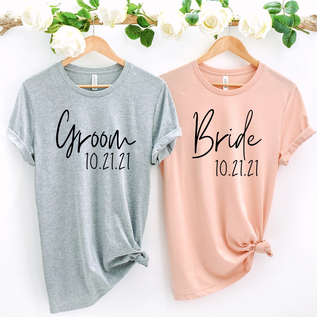 Bride and Groom Shirts|custom Bride Groom Shirt Set|honeymoon Shirts ...