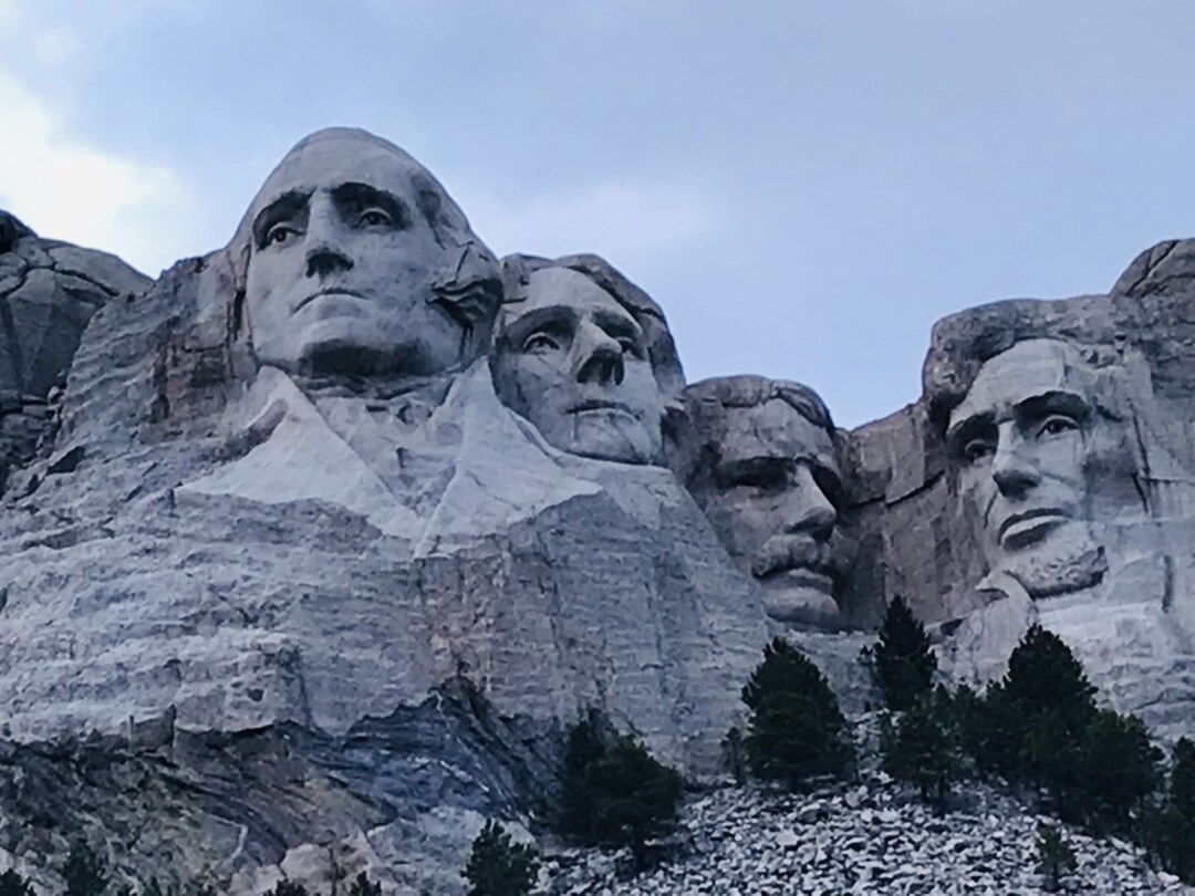 Mount Rushmore Faces in Granite Photo Print - Etsy