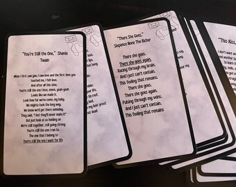 Song Lyric Card | Etsy