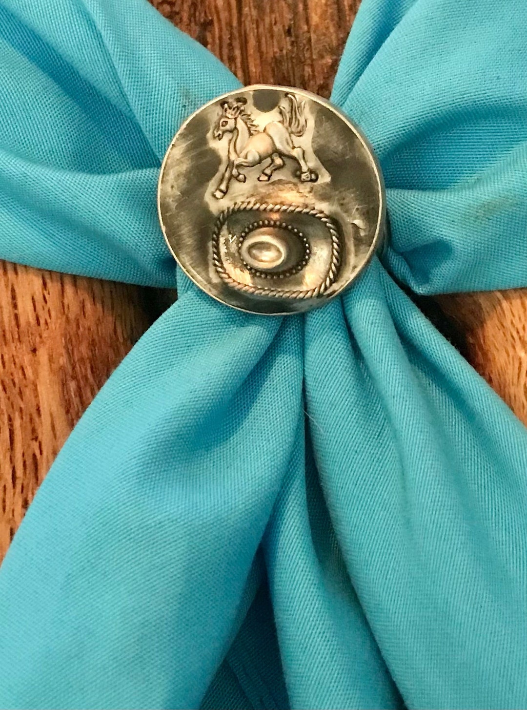 Scarf Slide Cowboy Hat Running Horse Bandana/ Scarf Slide - Etsy