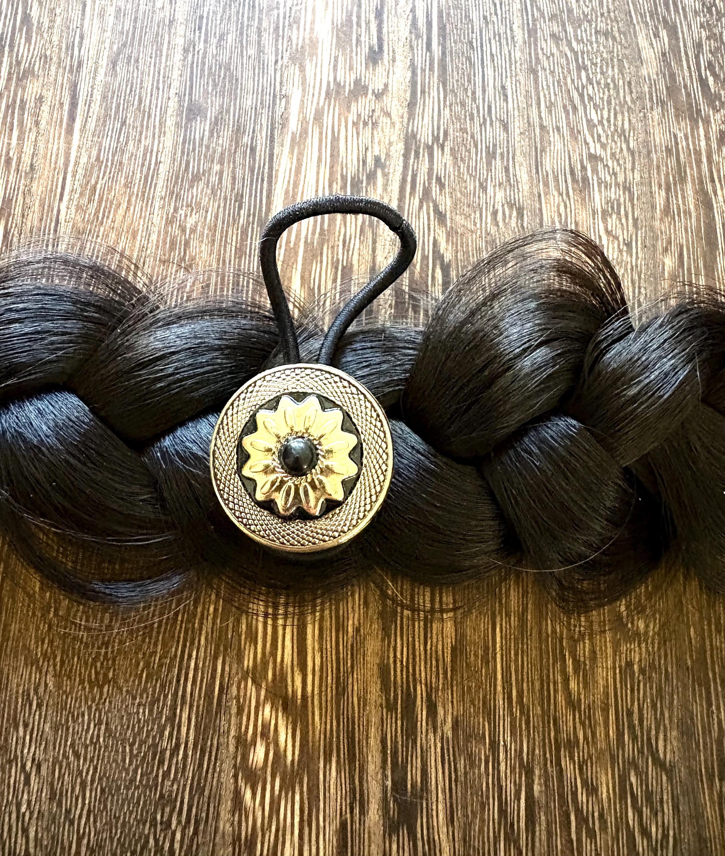 Custom Beaded Concho Hair Ties: Cowgirl Ponytail Holders - Style B2 - Etsy