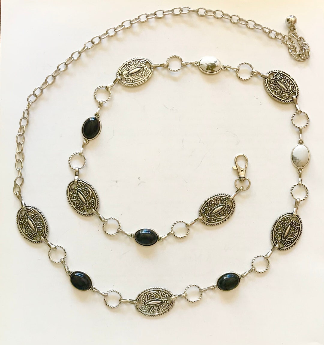 Concho Belt Navajo Silver Chain Belt for Women Western Chain Belt ...