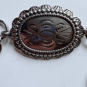 Concho Chain Belt | Western Silver Conchos | Thunderbird | Navajo ...