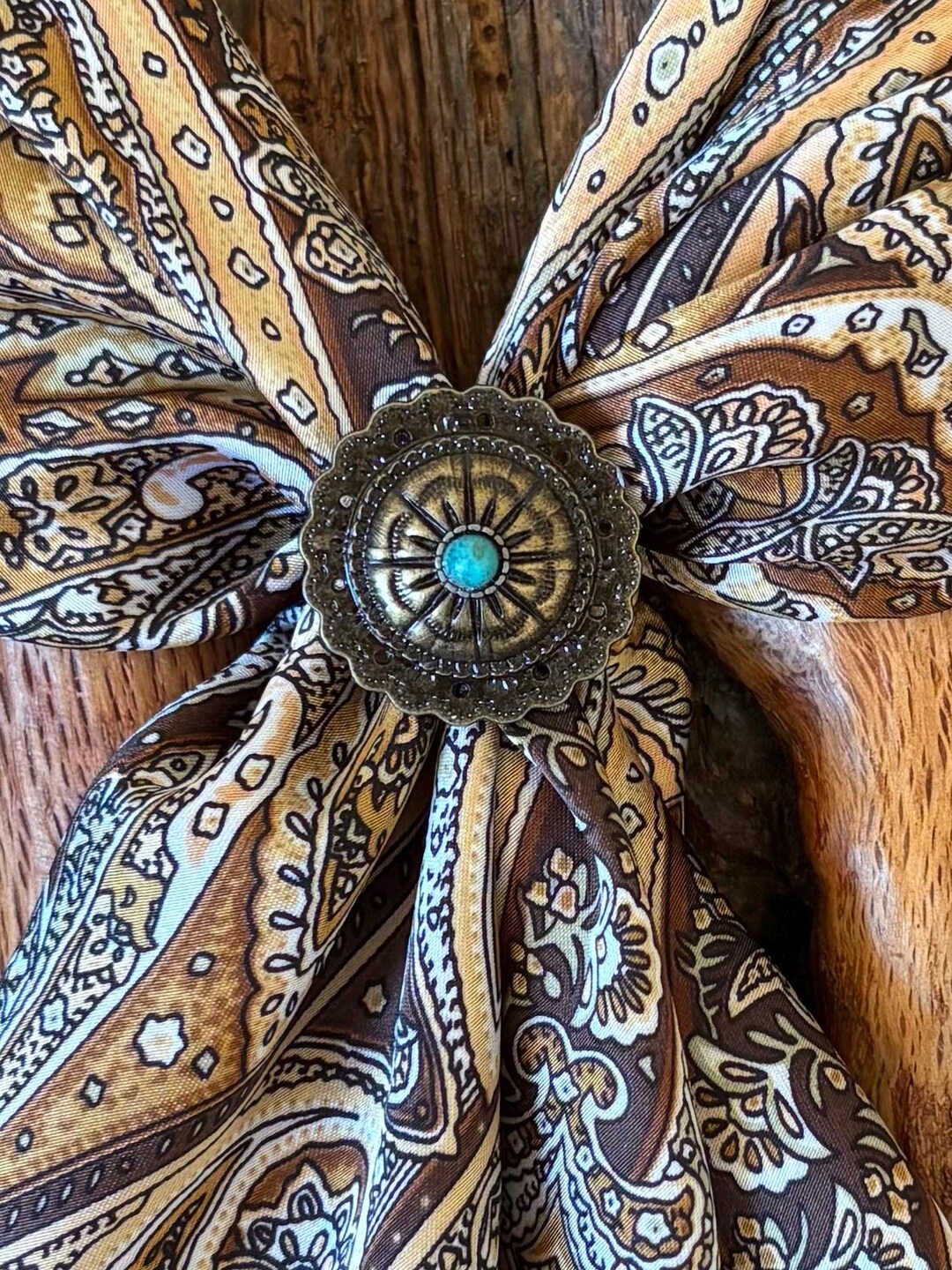 Western Neckerchief Slide – Laced Scalloped Round Concho – - Etsy