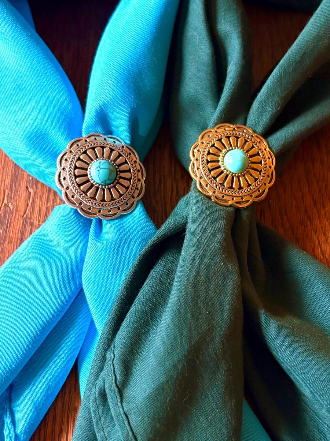 Western Concho Scarf Slide | Floral Bandana Slide | Cowboy Cowgirl ...