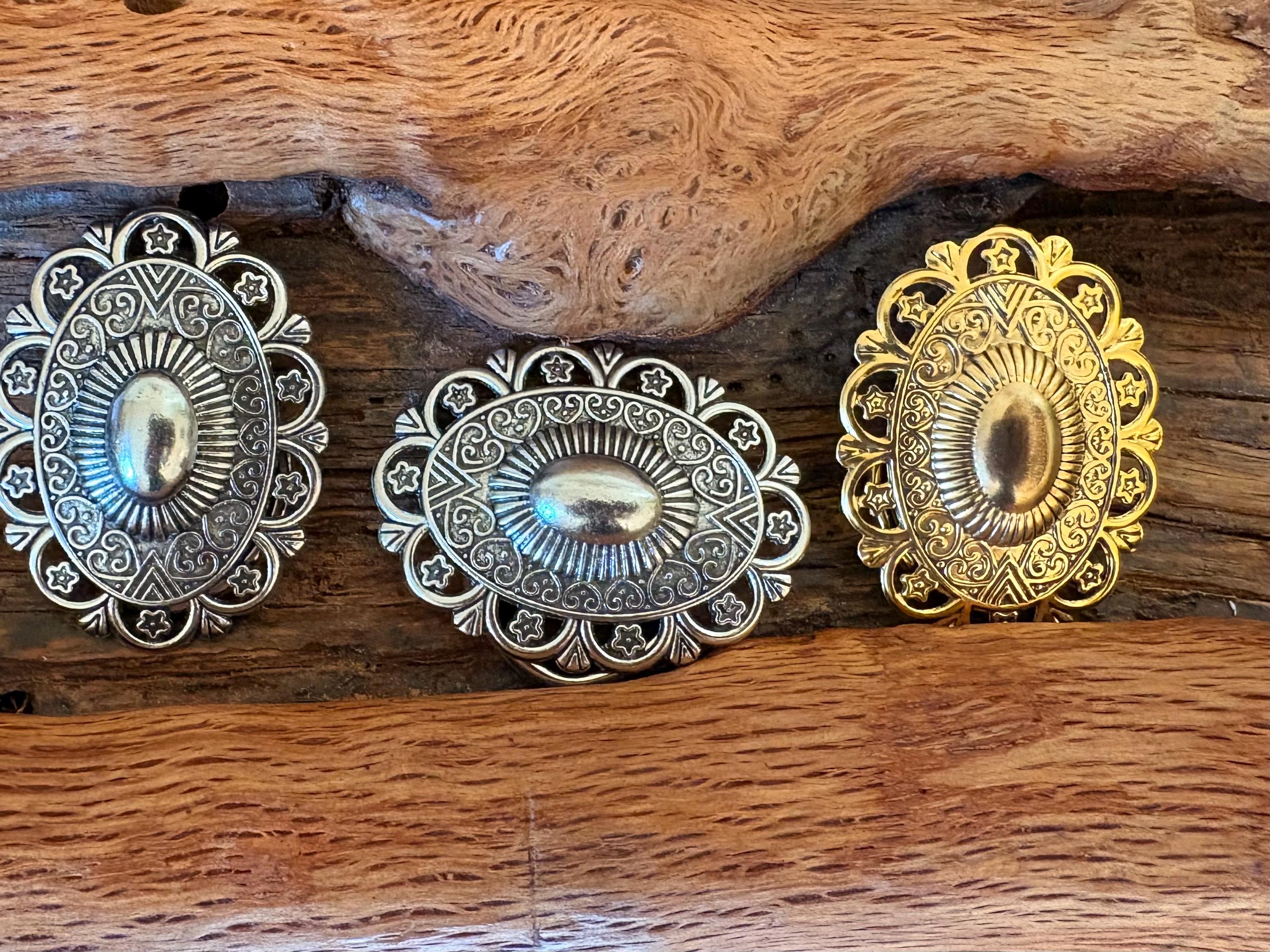 Floral Scalloped Scarf Slide -bandana Slide-cowgirl Gift-silver or Gold ...