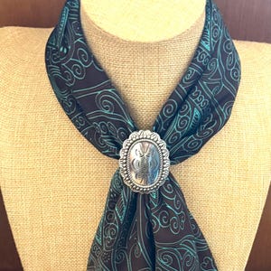 Southwestern Scarf Slide -bandana Slide-cowgirl Gift-silver or Gold ...