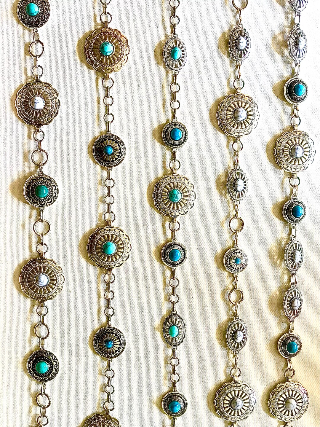 Concho Belt Navajo Silver Chain Belt for Women Western Chain Belt ...