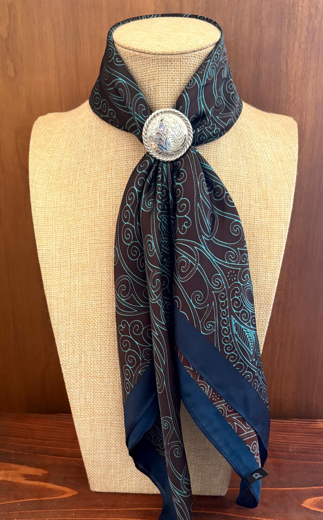Western Concho Scarf Slide | Floral Bandana Slide | Cowboy Cowgirl ...