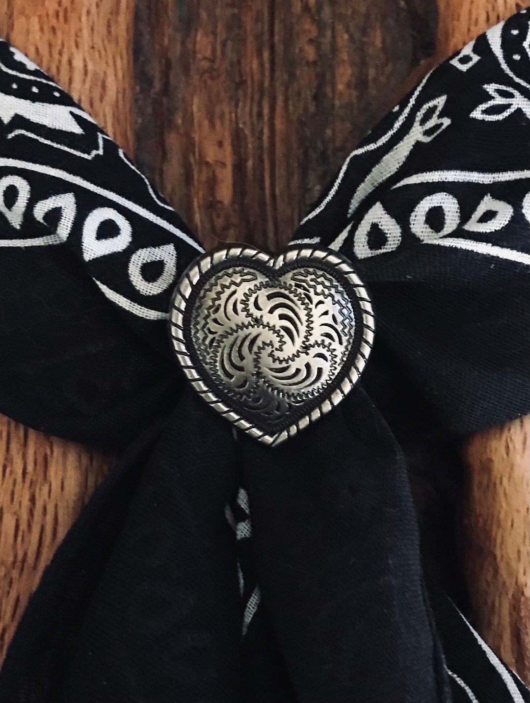 Scarf Slide Heart Floral Scarf Ring Neckerchief Slide - Etsy