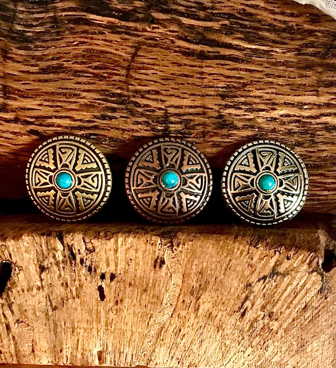 Western Neckerchief Slide, Etched Aztec Cross Design, Wide Rag Accessory , Man Scarf Slide - Etsy