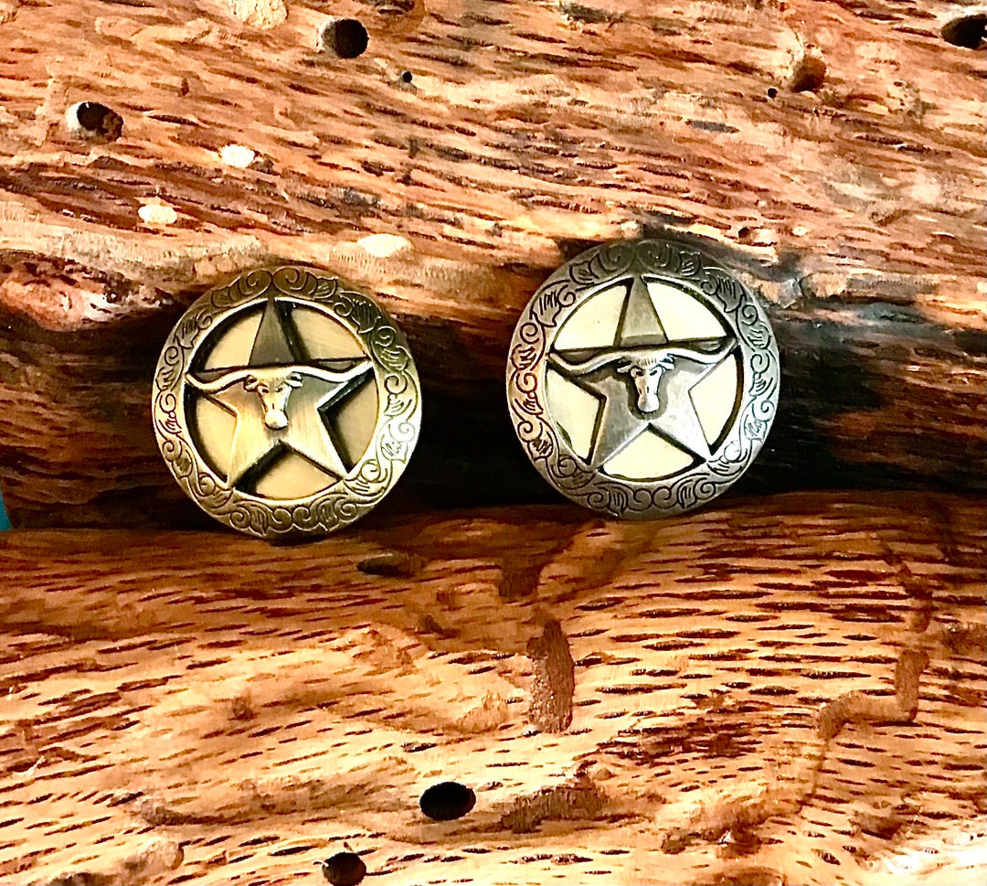 Texas Long Horn Steer Rag Slide man Scarf Slide Texas Star - Etsy