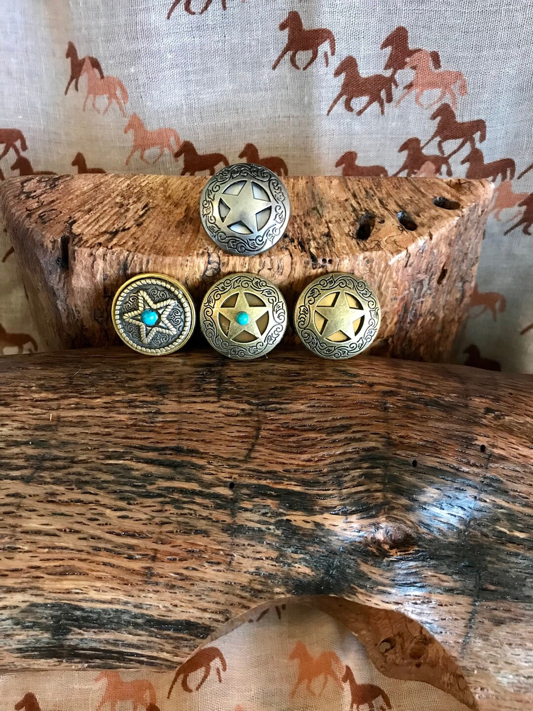 Western Bronze Star Neckerchief Slides - Etsy