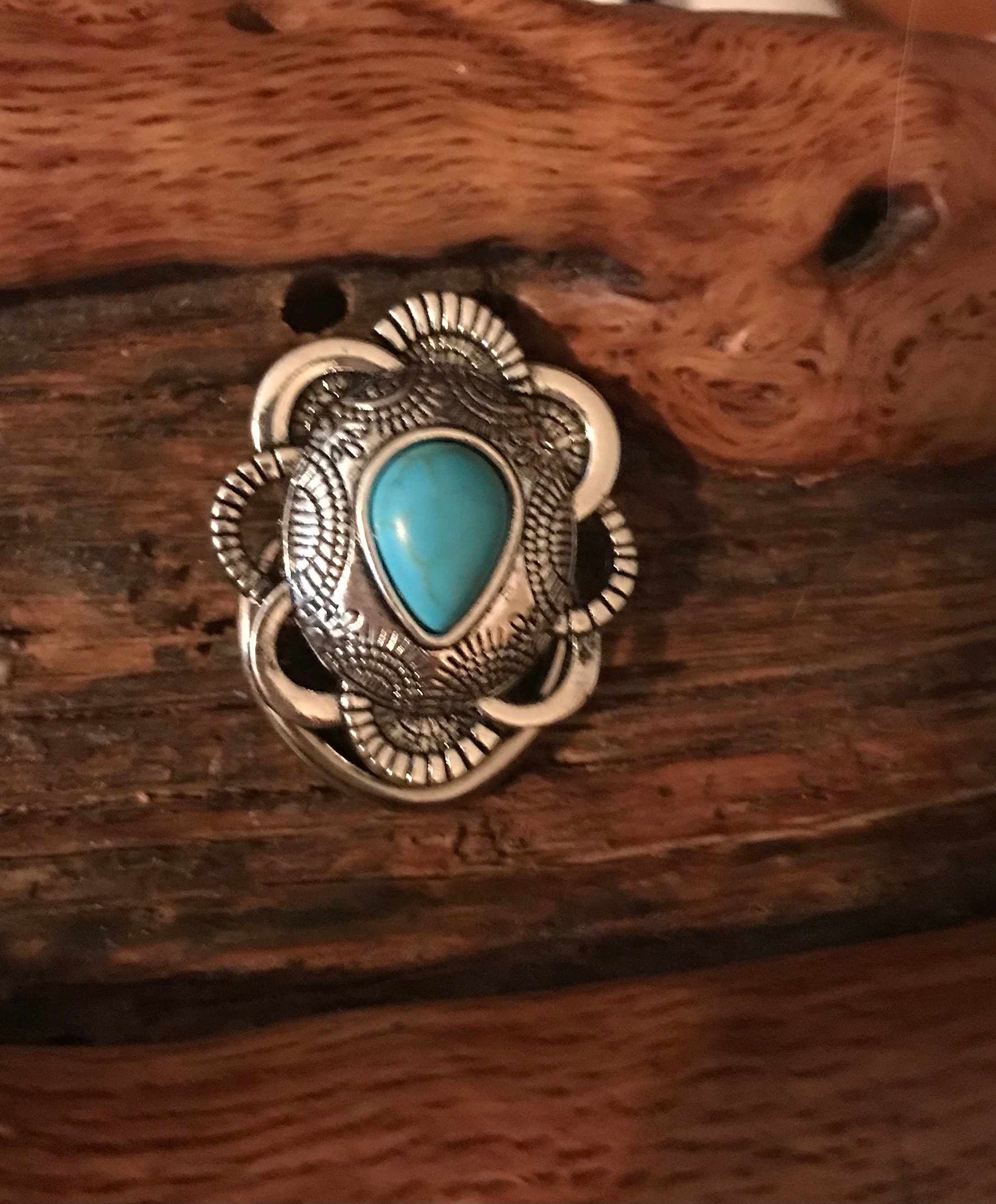 Turquoise Concho Wild Rag Slide: Southwestern Scarf Accessory - Etsy