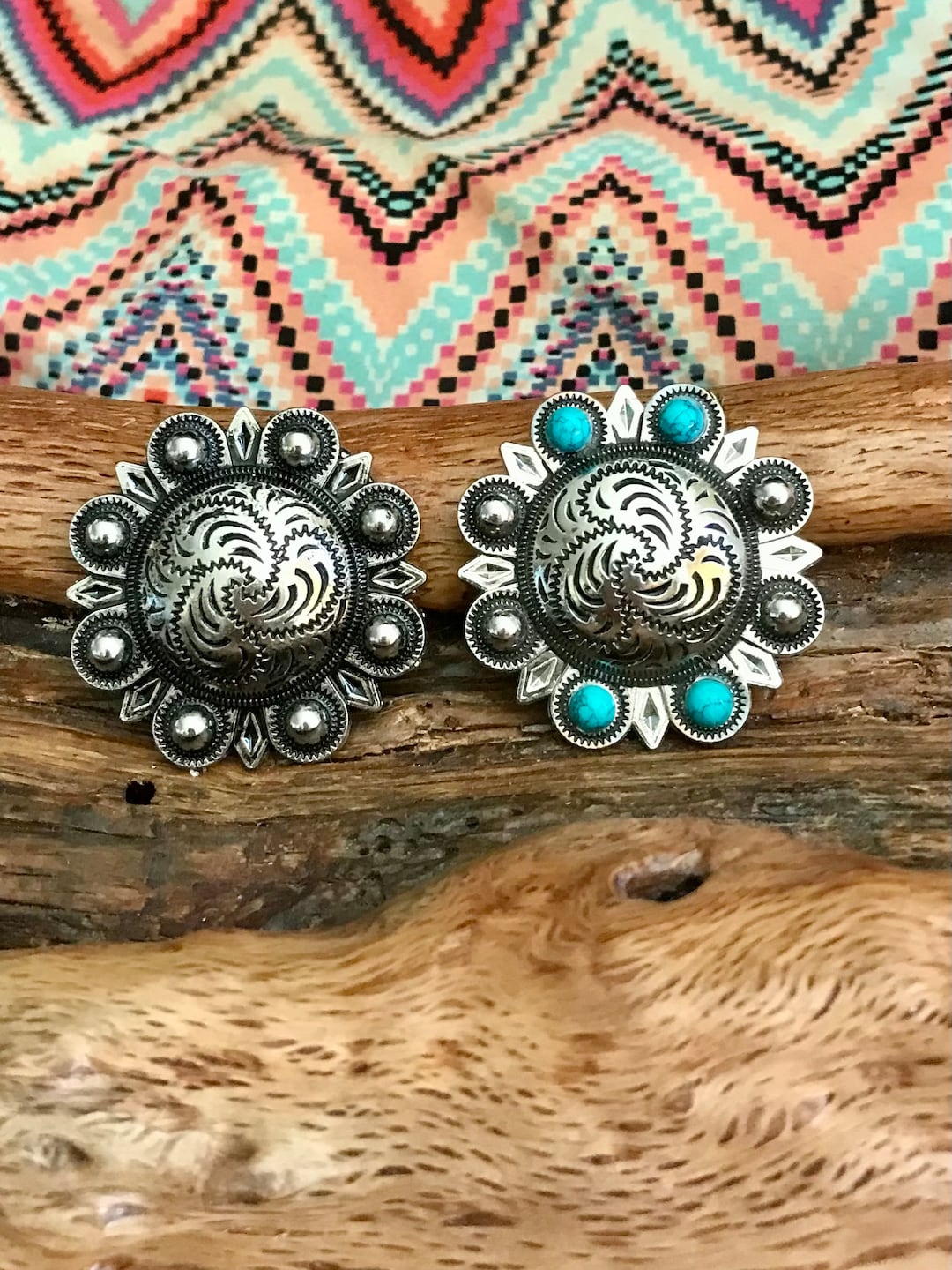 Western Scarf Slide- Silver Concho Berry Bandana Slides - Etsy