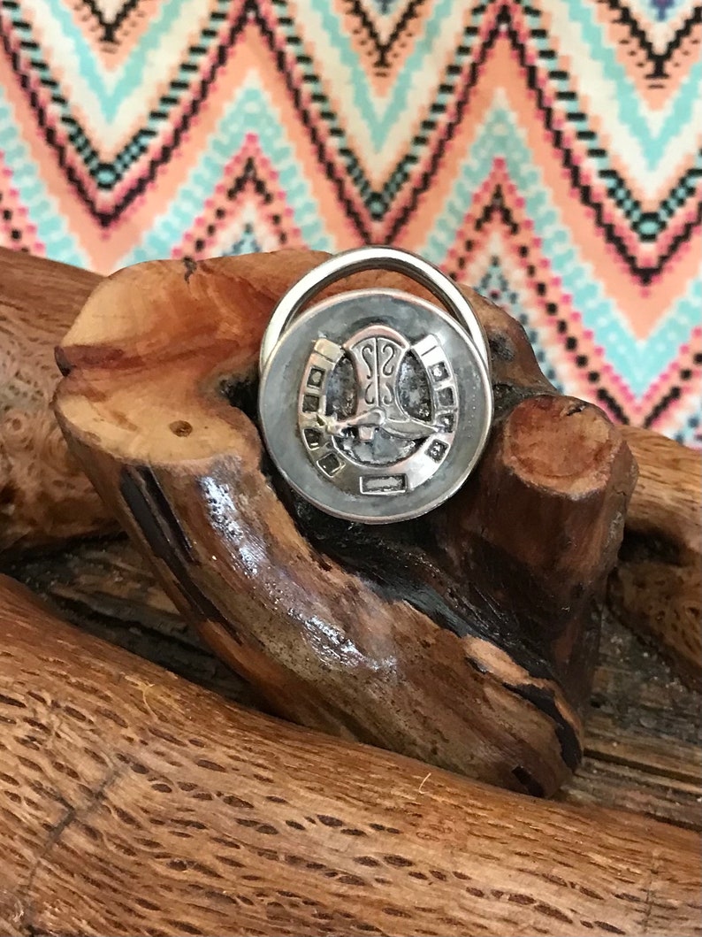 Western Scarf Slide \ Boot and Spur With Lucky Horseshoe - Etsy