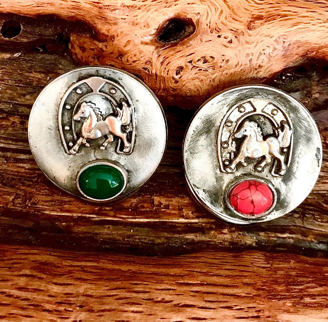 Western Scarf Slide | Llucky Horse Shoe | Agate Stone - Etsy