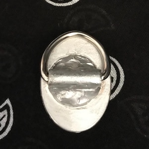 Concho Scarf Slide | Bandana Oval Slide| Etched Floral Gray Marble or ...