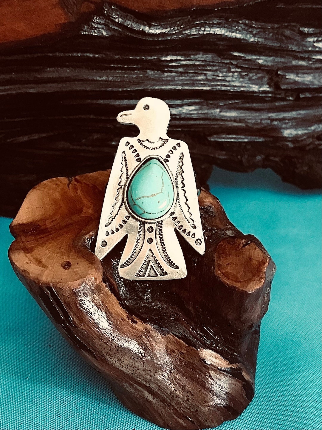 Native Scarf Slide | Thunderbird Tribal Symbols | | Navajo | Gifts for ...