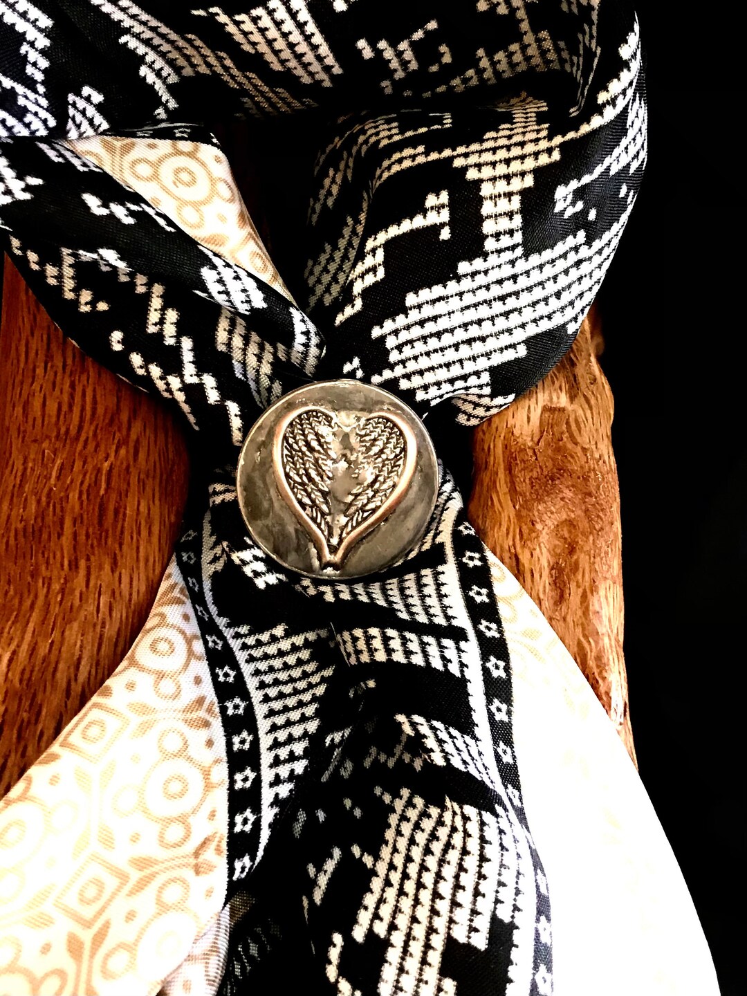 Wild Rag Scarf Slide | Angel Wings Looks Like Heart | Cowgirl Scarf ...