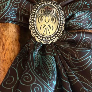 Southwestern Scarf Slide -bandana Slide-cowgirl Gift-silver or Gold ...