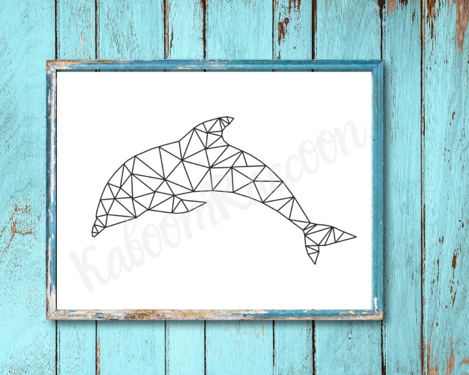 Dolphin Geometric Art Printable wall art Geometry | Etsy