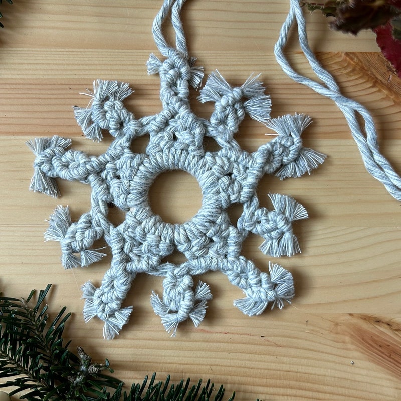 Macrame Snowflake - Etsy