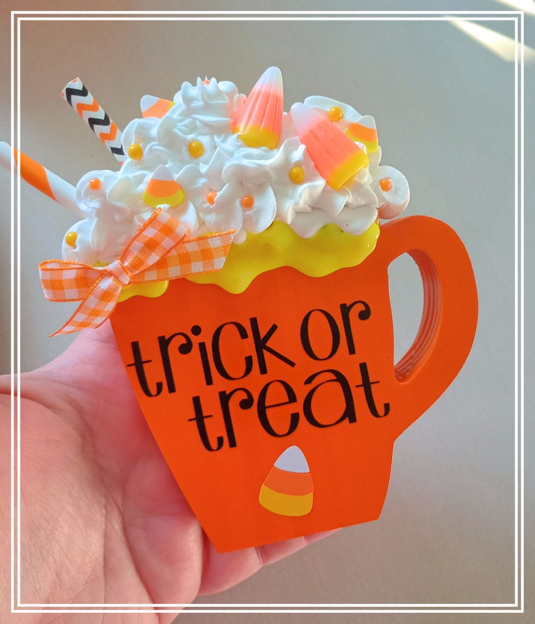 Candy Corn Wood Mug | Tiered Tray | Fall Home Decor | Handmade Decor ...