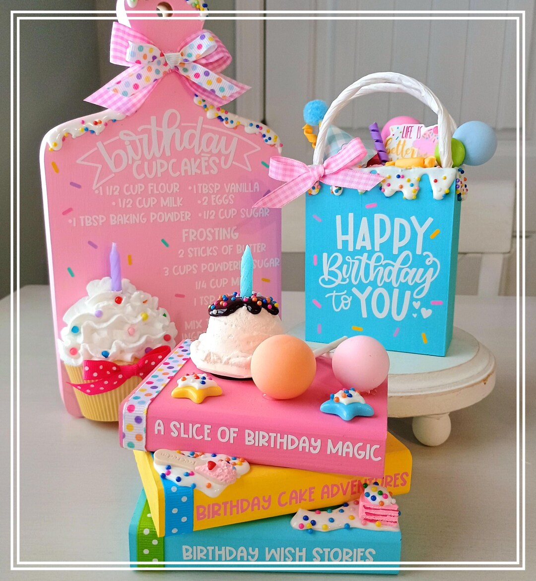 Birthday Collection YOU PICK Happy Birthday Decor Home Decor Tiered ...
