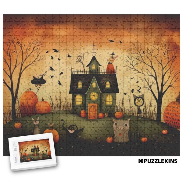 Haunted House Puzzle - Etsy