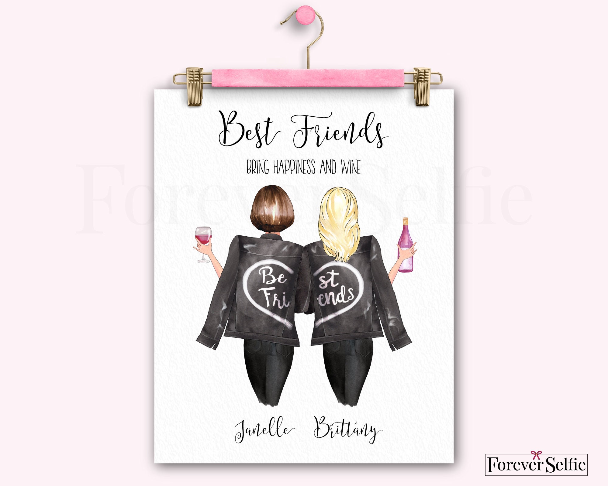 Friendship Gift for Bestie Best Friends Bring Wine | Etsy