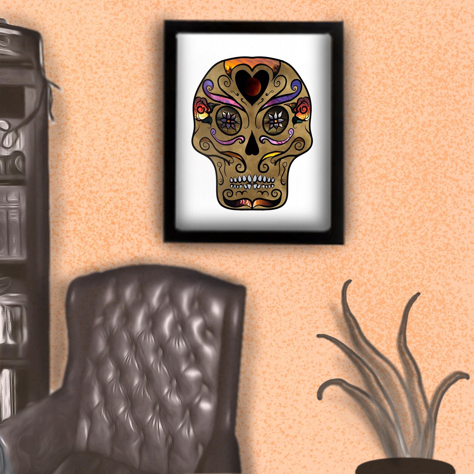 Printable Sugar Skull Poster 4 Sizes - Etsy