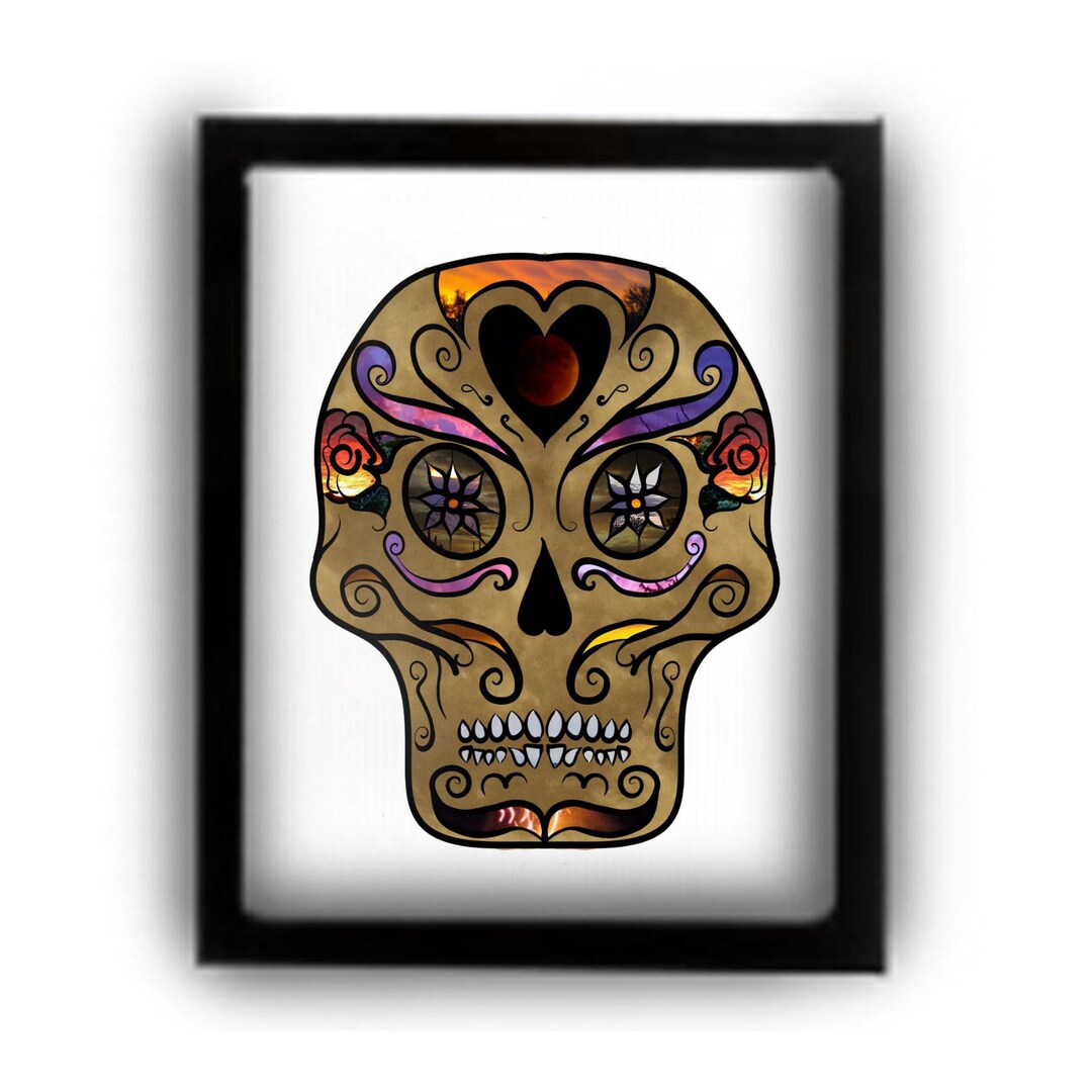 Printable Sugar Skull Poster 4 Sizes - Etsy