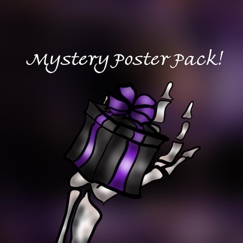 Printable Mystery Poster Pack of 2 With 1 Extra With Your Customization ...