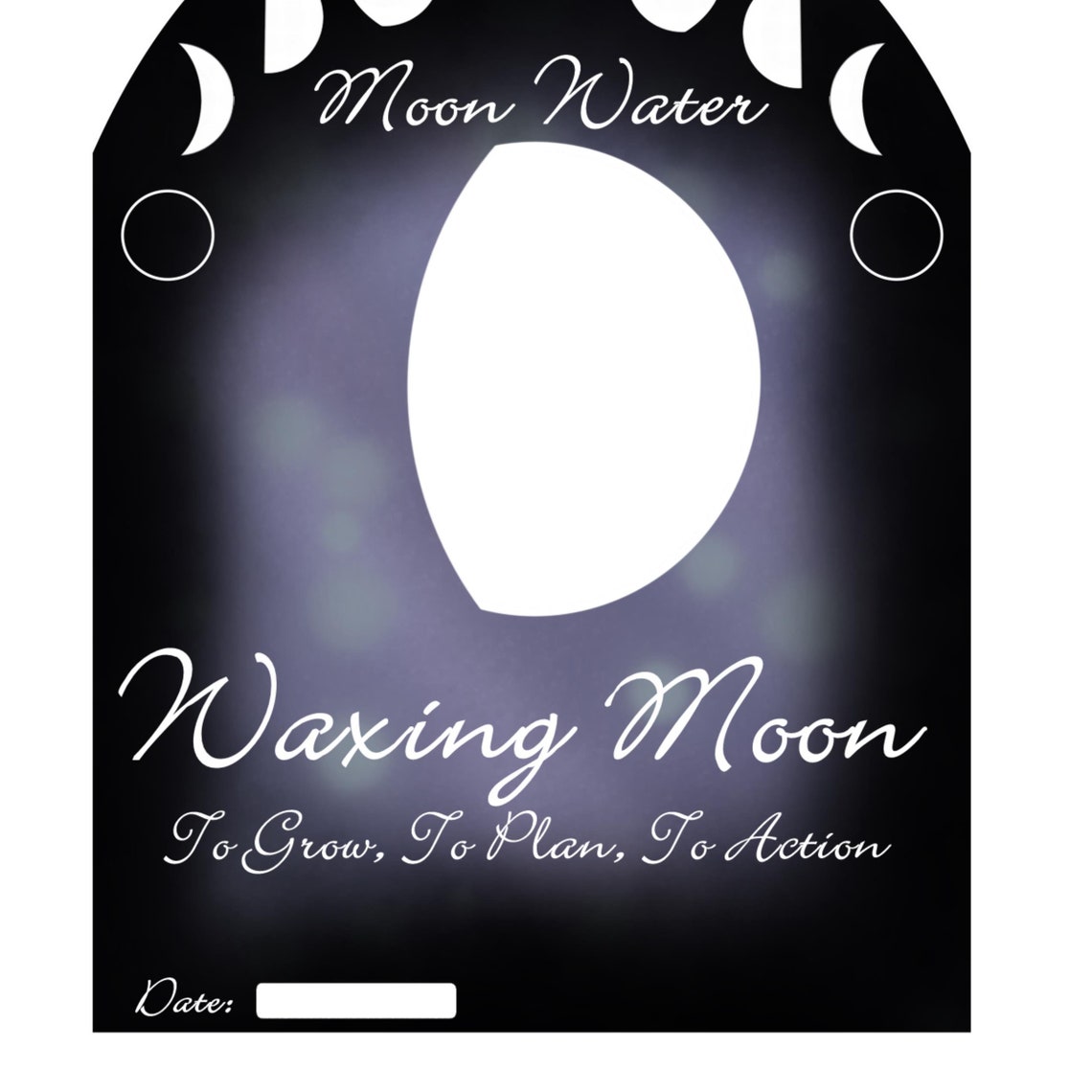 Printable Moon Water Labels Northern and Southern Hemisphere - Etsy