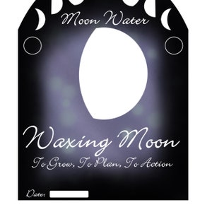 Printable Moon Water Labels Northern and Southern Hemisphere - Etsy