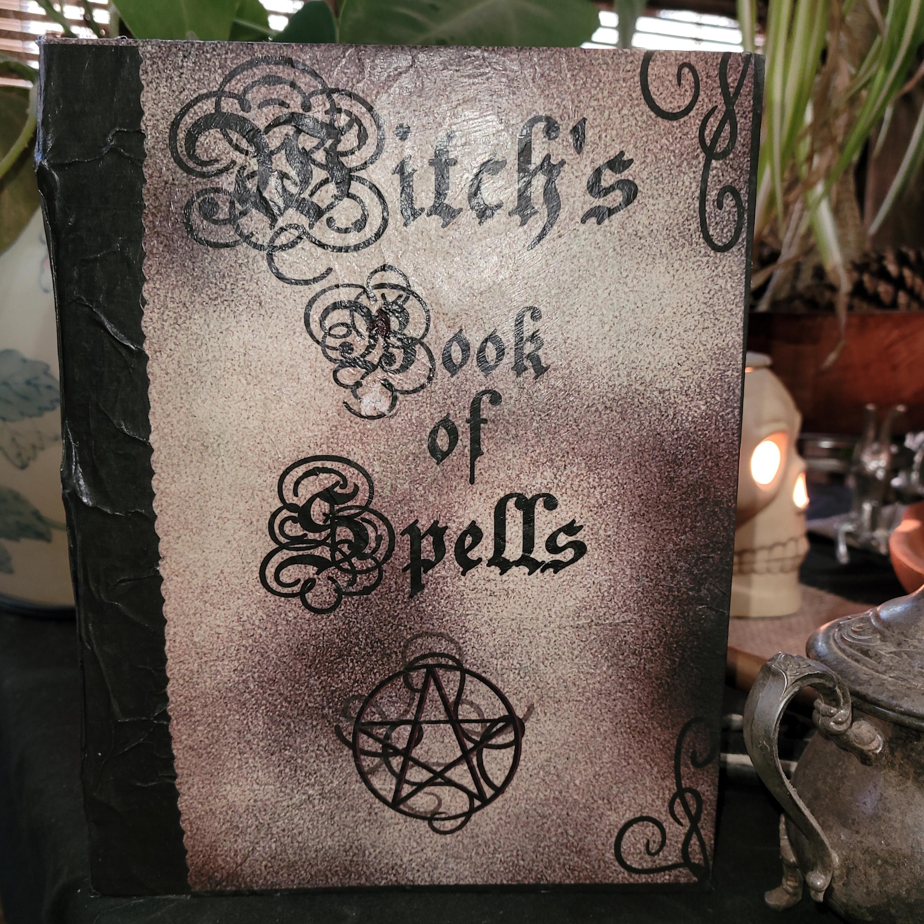 Printable DIY Witch's Book of Spells Journal Cover - Etsy